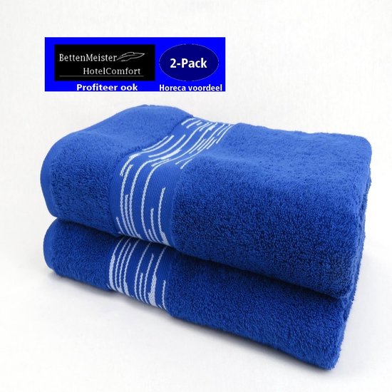 2 Pack Badlaken Essentials - (2 stuks) blauw 550g. m² 70x140cm | bol