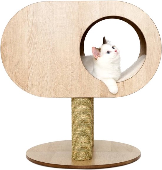 Jack-and-Vanilla-Kattenmeubel-cocon-Molly-48x48x62-cm-bruin | bol