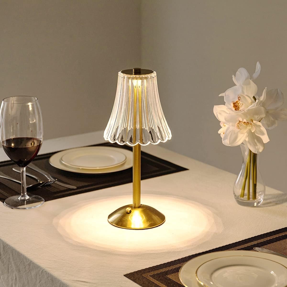 Luxe Tafellamp Oplaadbaar - Draadloze Dimbare LED-Tafellamp | 3 ...