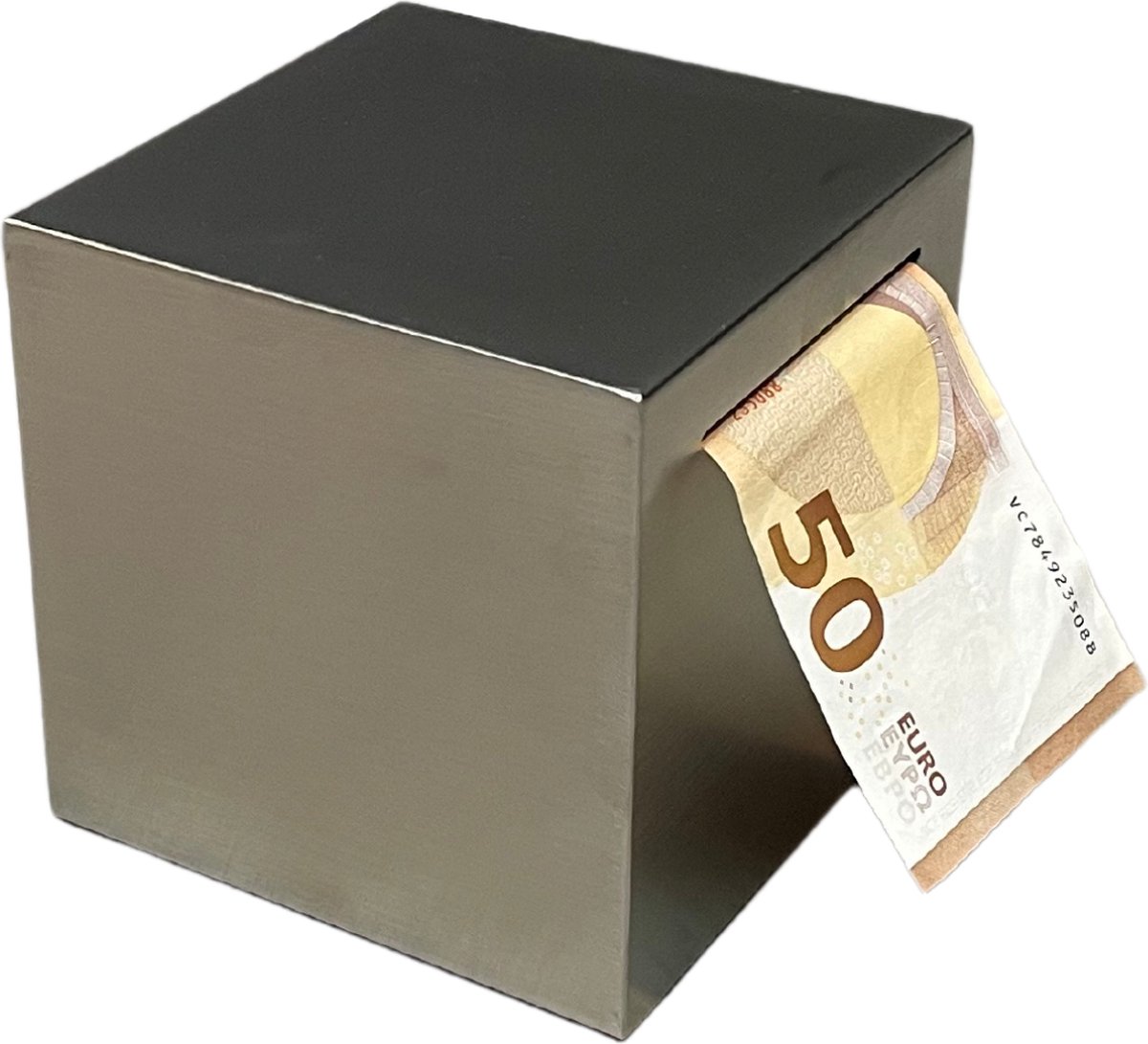 Thuiser Spaarpot Volwassenen - Voor Munten & Briefgeld - Grijs | bol