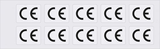 CE-label, rechthoekig, op kaart Wit 20 x 15 mm (10/vel) | bol