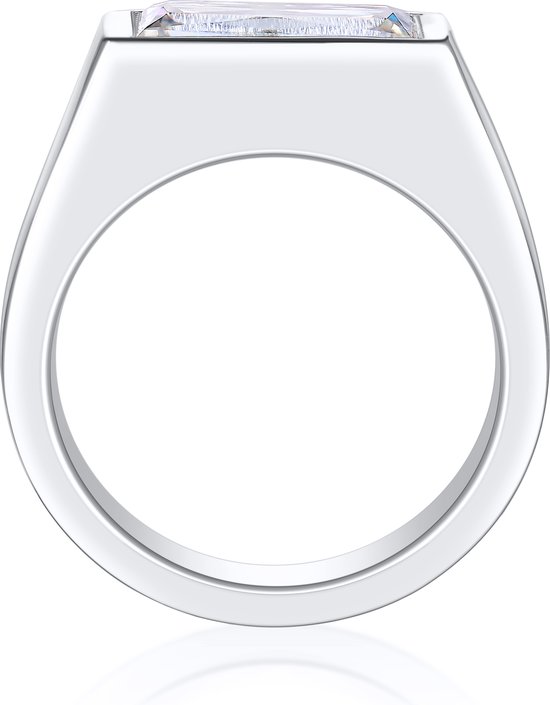 Maxton - 14k Witgouden Rechthoekige Moissanite Heren Ring | bol