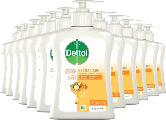 Dettol Handzeep - Extra Care Droge en Normale Huid Honing & Galamboter 250ml x12 | bol