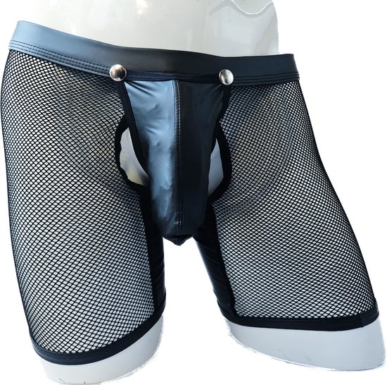 BamBella® XXL open kruis Boxer short kant voor mannen - - doorzichtig BDSM Erotische... | bol