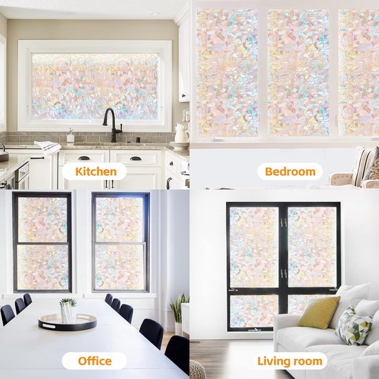 Raamfolie Window Privacy Film 60 x 220 cm, Zelfklevende Vensterfolie ...