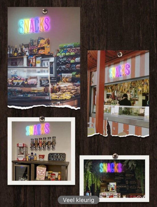 Neon verlichting snacks - Snack - Letters - Neon wandlamp - Neon ligt ...
