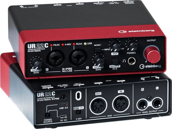 Steinberg UR22C Recording Pack Red Interface with Micro and Headphones ...