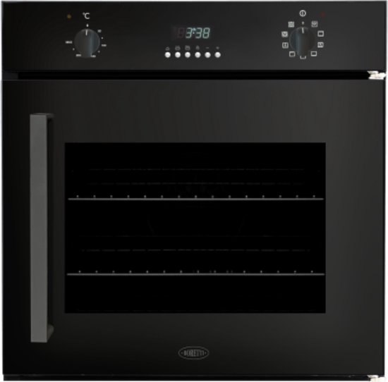 Boretti Oven BPMDN60ZWR Bakoven 60cm, 9 functies incl. draaispit, AN draaideur rechtssdr. | bol
