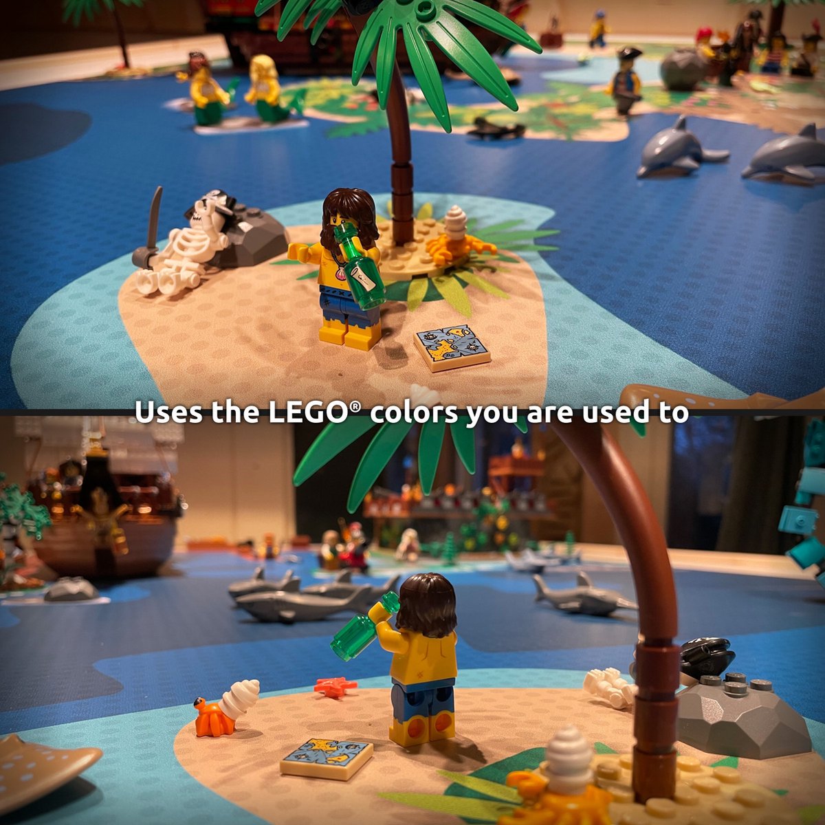 BrickMaps 32237009 - Pirate - Treasure Island - Speelmat voor LEGO ...