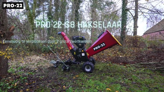 PRO-22 S8 Hakselaar, 15 pk benzine motor, max. takdikte 140 mm, trekhaakaansluiting. | bol