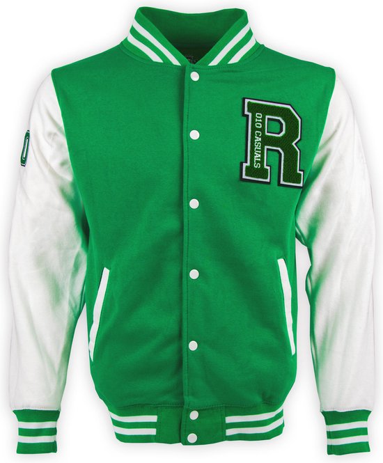 010 CASUALS ROTTERDAM BASEBALL JACK VARSITY SWEATJACKET GROEN/WIT | bol