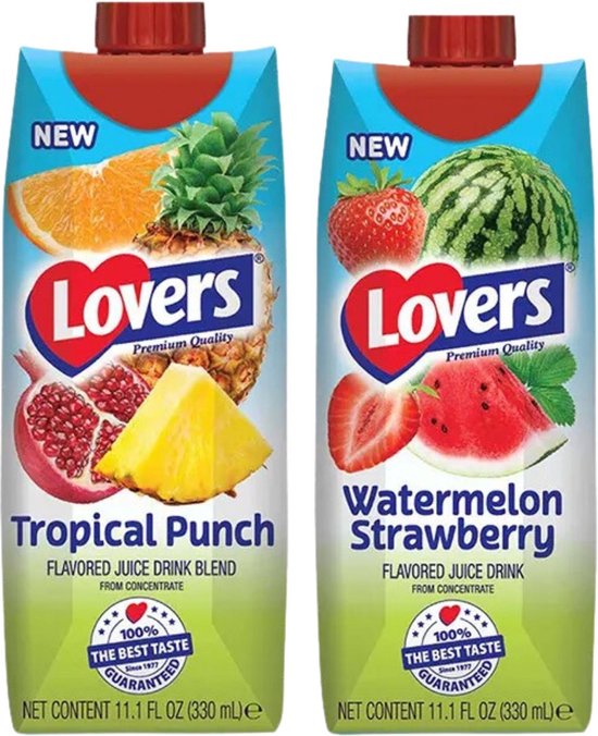 Lovers Juice Multi-pack 6x Watermelon strawberry + 6x Tropical Punch 6x ...