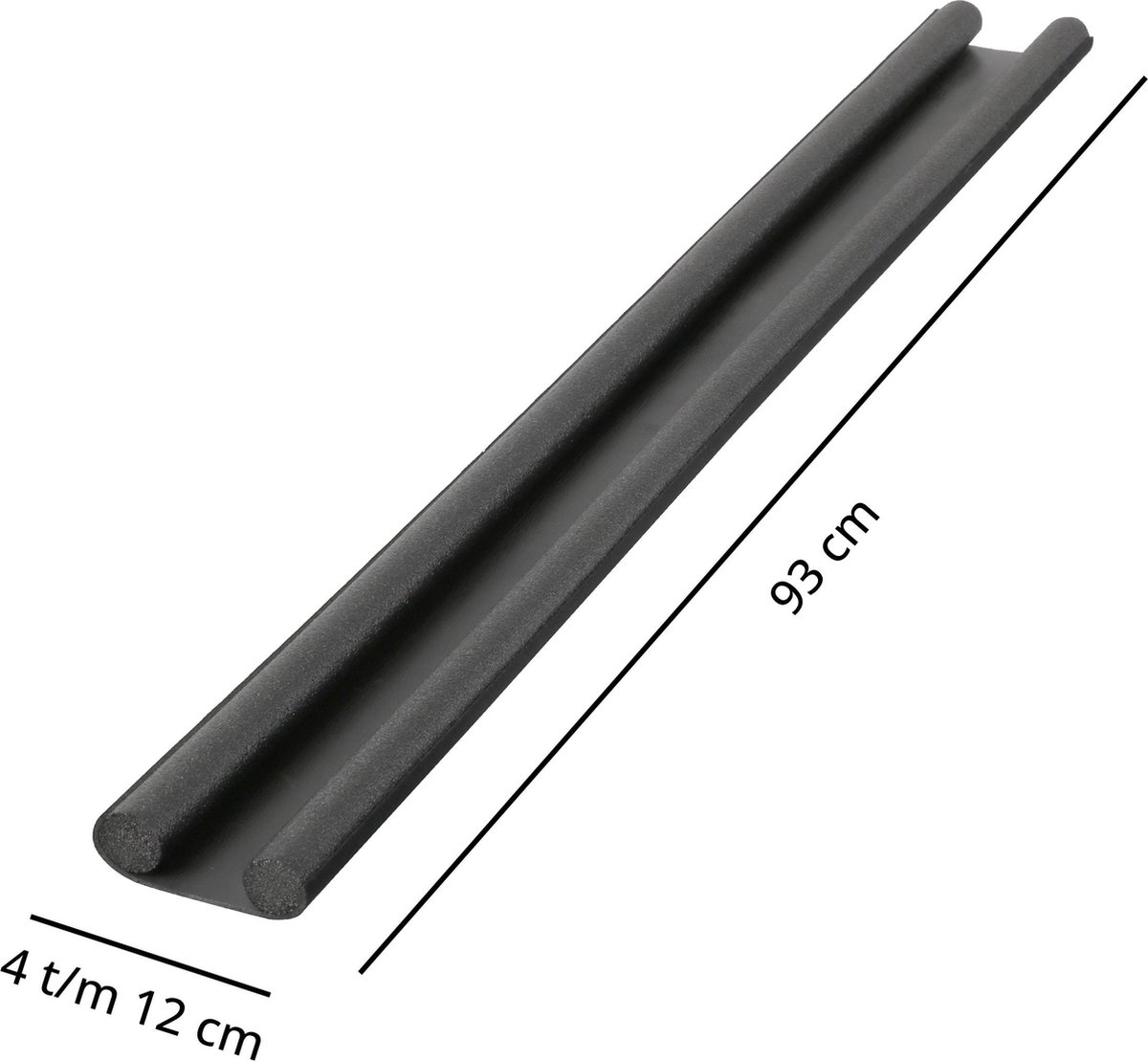 Set van 3 Zwarte Tochtstrips van 93 cm voor een Tochtvrije Woning ...
