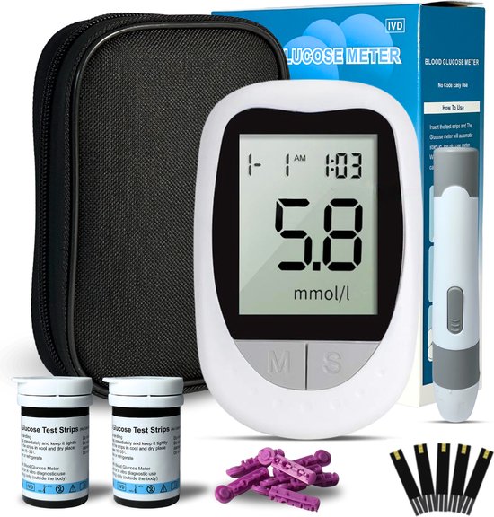 Glucosemeter - Startpakket - Bloedsuikermeter incl. GRATIS 50 ...