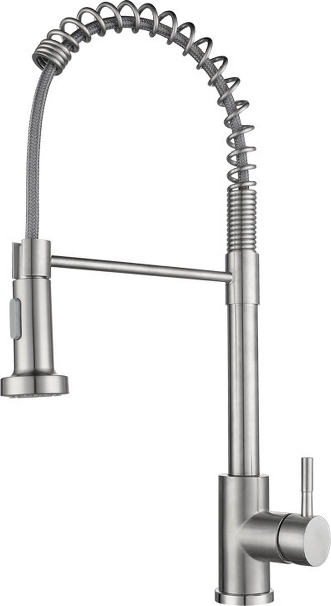 LABOZA- Flood Chroom Keukenkraan met Uittrekbare Uitloop- Flexibele Slang- Keukenmengkraan | bol