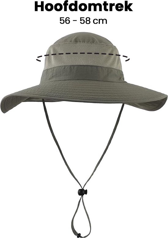 Saaf Bucket Hat - Vissershoedje - Safari Hoed - Festival Outfit - Groen ...