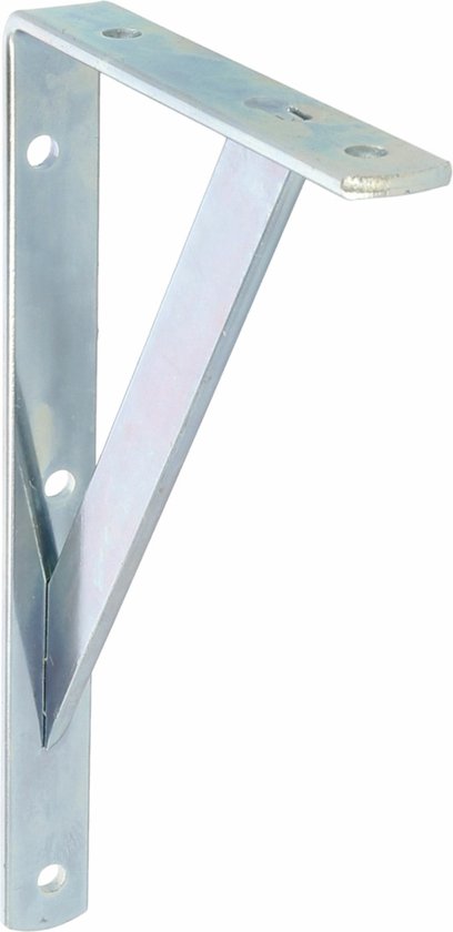 AMIG Plankdrager/planksteun van metaal - 2x - gelakt zilver - H200 x B125 mm -... | bol