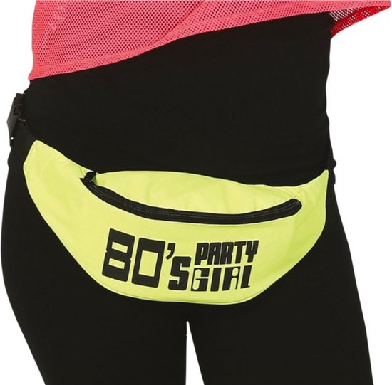 Foute 80s/90s party verkleed set compleet - dames - neon geel - jaren ...