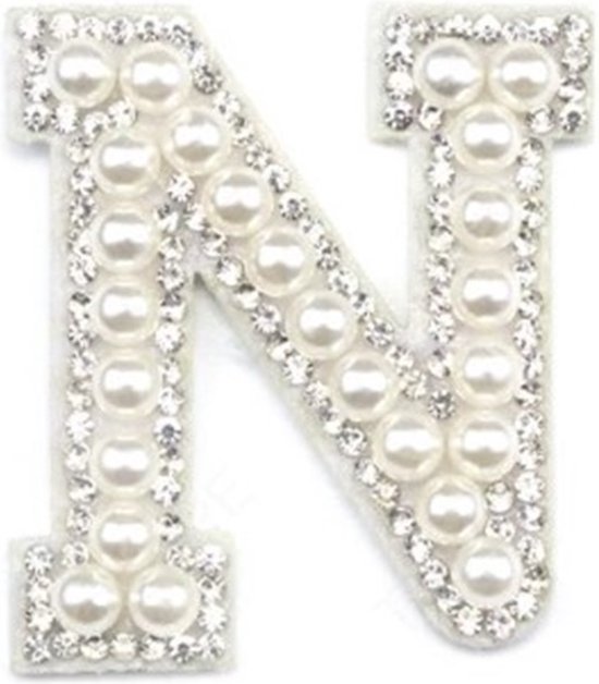 Strass Applicatie Alfabet Letter - 4,5 CM hoog - A t/m Z - Letter N ...
