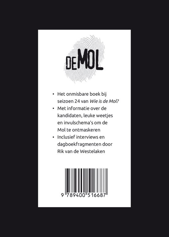 Wie is de Mol? - Molboekje 2024, Wie Is de Mol? | 9789400516687 ...