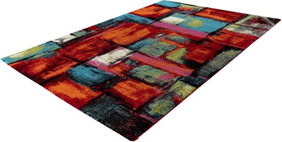 Lalee Freestyle vloerkleed- artistiek karpet- kleurrijk- hip en trendy- love peace... | bol