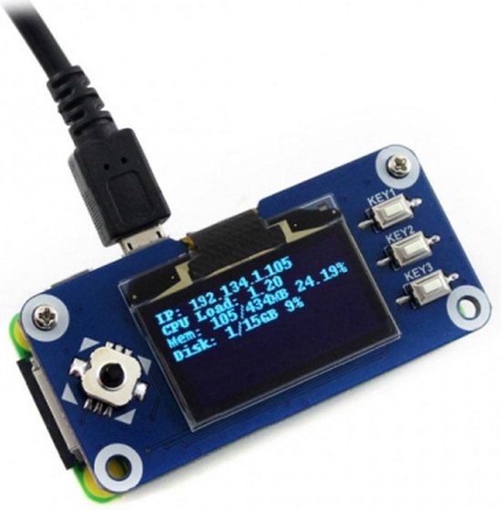 WAVESHARE 128x64 1.3-inch OLED-display HAT voor Raspberry Pi | bol