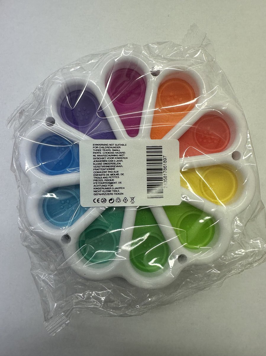 Dimple Digits- Fidget Toys- Simple Dimple- met telbare stipjes - Wit | bol