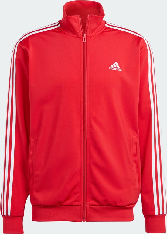adidas Sportswear Basic 3-Stripes Tricot Trainingspak - Heren - Rood- S ...