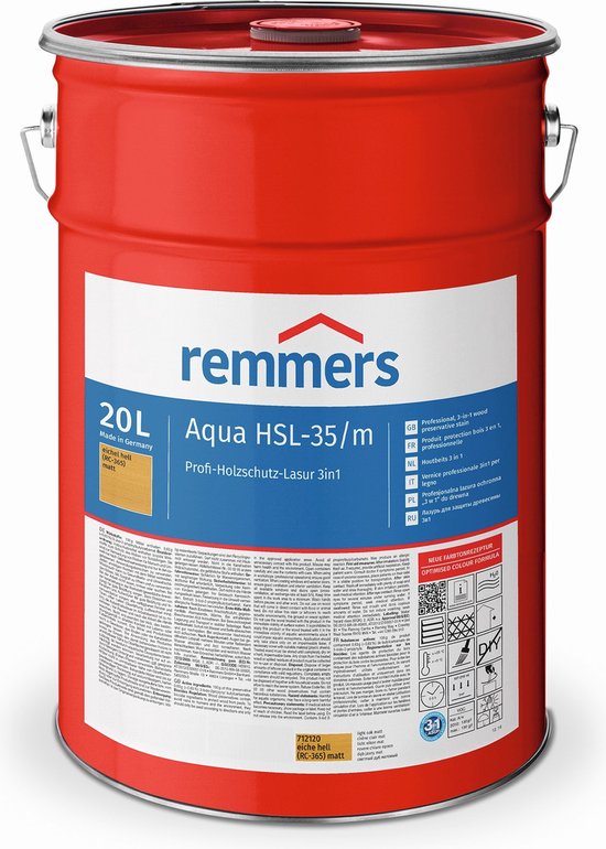 Remmers Aqua HSL-35/m Licht Eiken 20 liter | bol