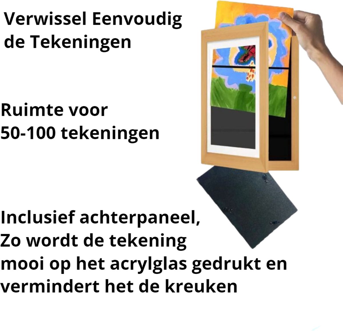 Helofa – Fotolijst voor Kindertekeningen – Stijlvol Lijstje – A4 – Tot ...