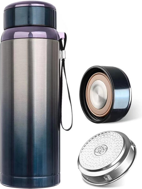 Drinkfles drinkfles roestvrij staal 316 thermosfles 700 ml drinkfles sport gym fitness... | bol