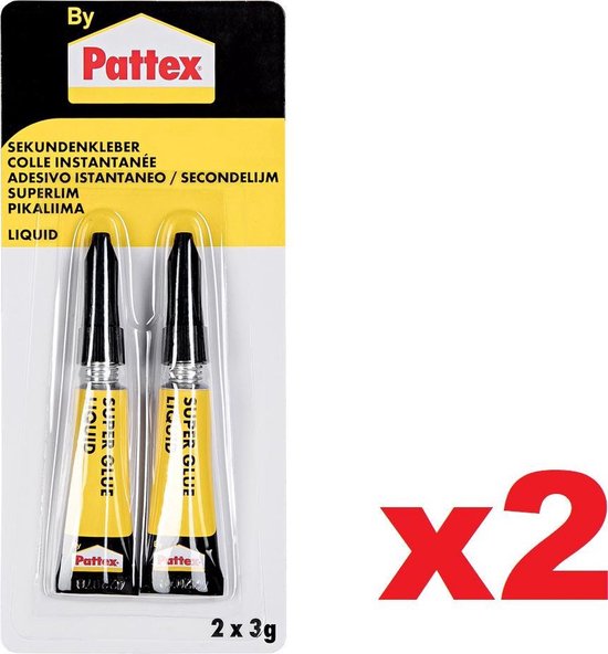 Secondelijm Pattex Classic | Secondelijm Gel |3g x 4 | bol