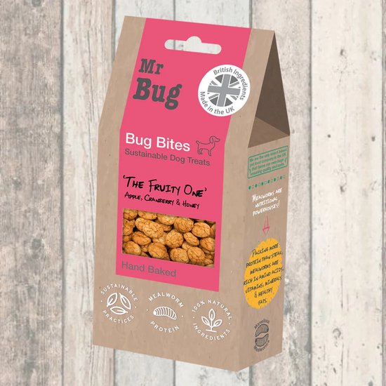 MR BUG - 4 x The Fruity One - Hondensnack - insecten koekjes ...