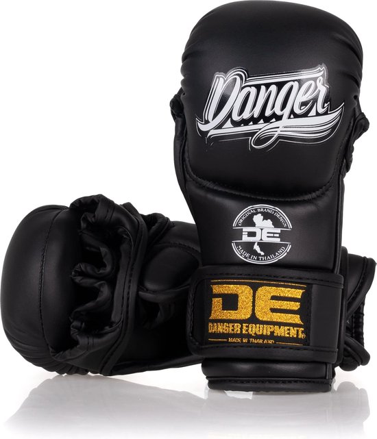 Danger MMA Sparring Handschoenen - semi leer - zwart - maat M | bol