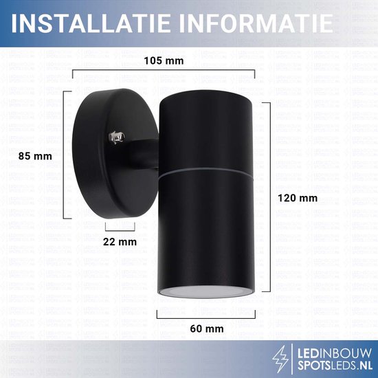 Led Muurlamp - Gu10 - Down - Binnen Buiten - Philips Hue White & Color ...