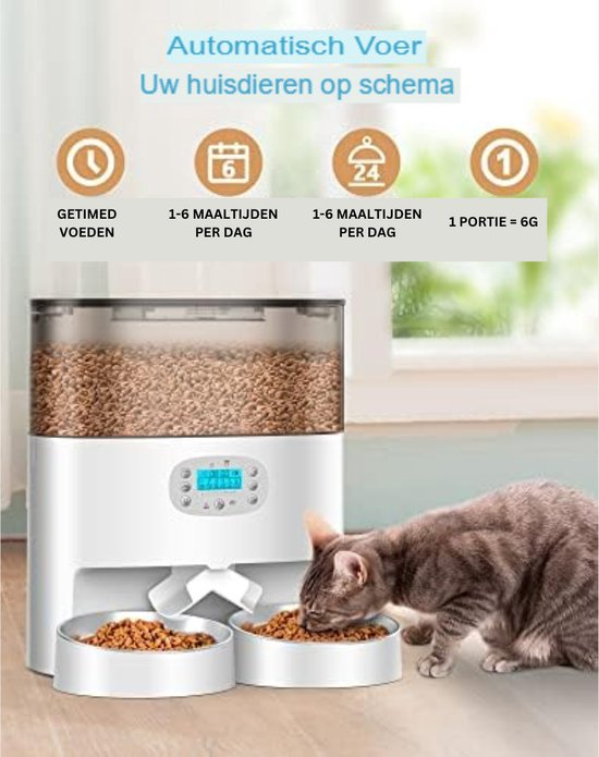 Voerdispenser Kat - Voerautomaat Kat - Automatische Voerbak Kat | bol