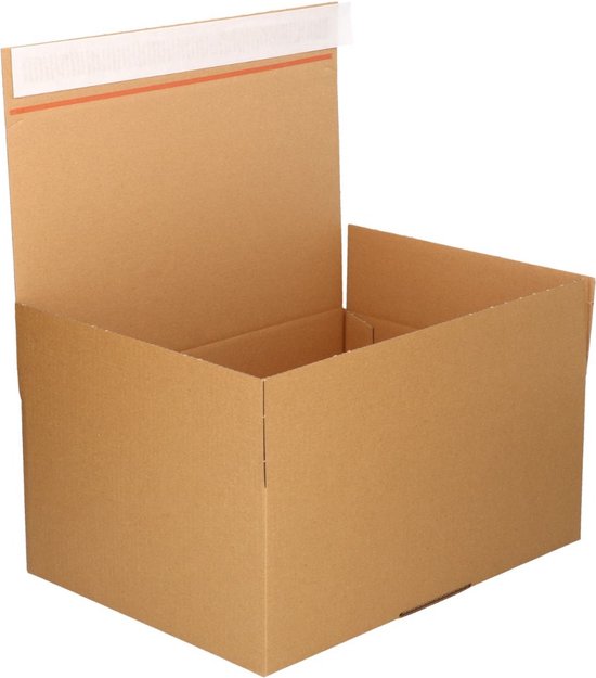 10x Verzenddoos 345 x 256 x 130 mm met plak- en tearstrip - Karton ...