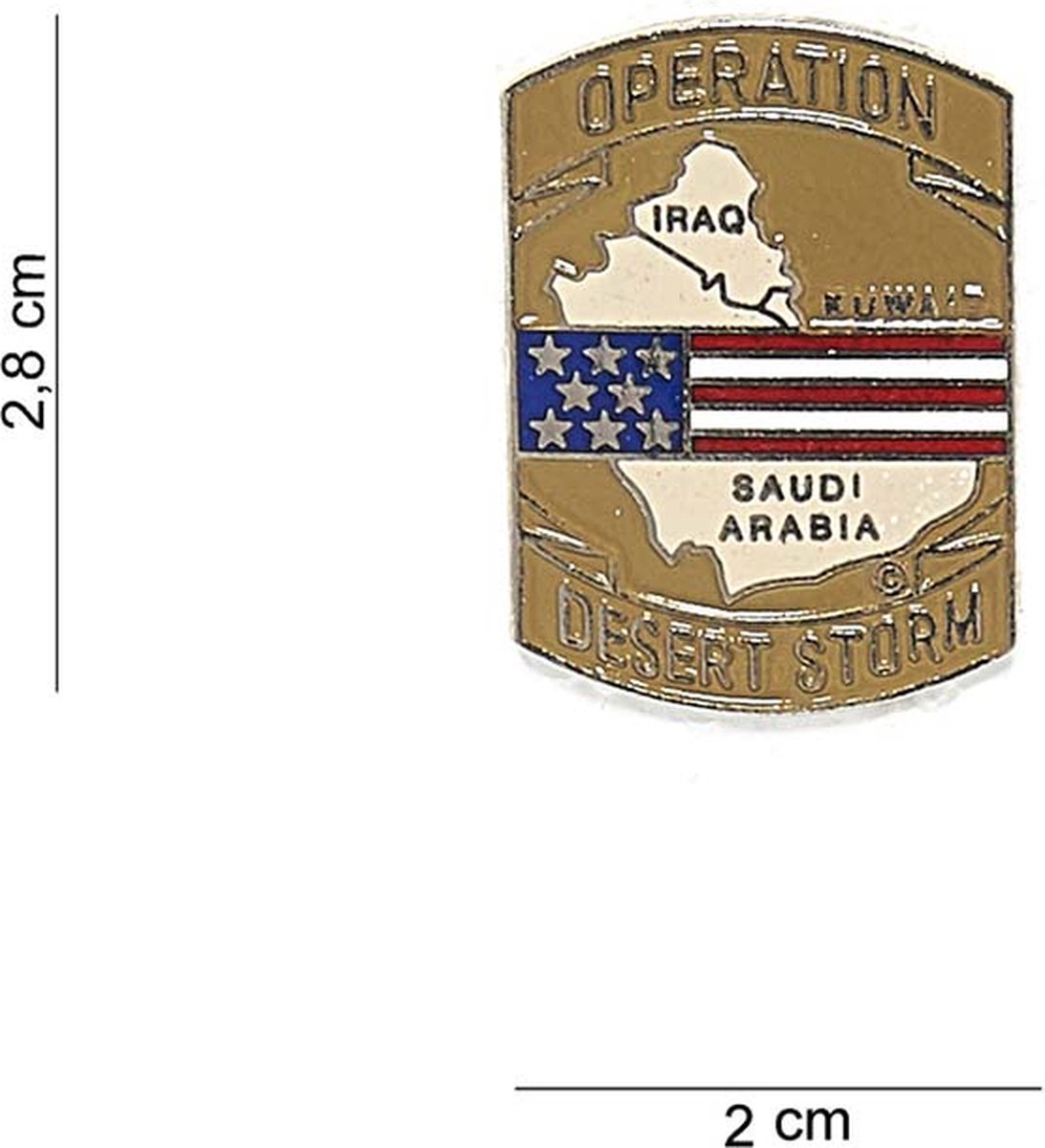 Embleem metaal Desert storm pin | bol