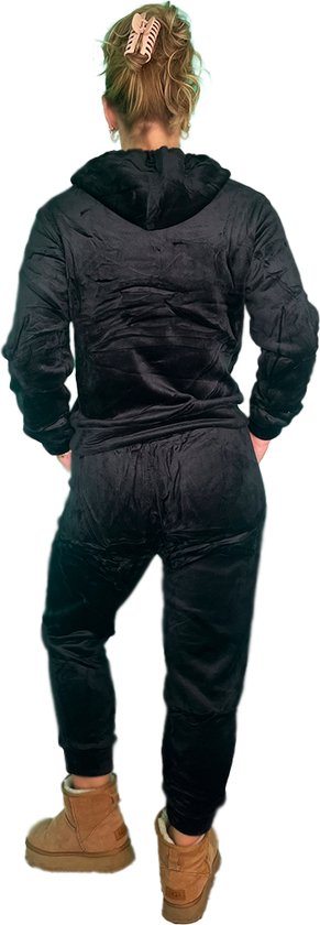 Zwart - Huispak - Fleece - [ Maat 170/176 ] - Kinder - Joggingpak ...