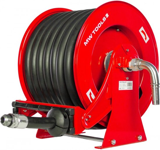 Haspel Diesel 15 m Ø 1 20 bar Gepoederlakt staal met automatische oprol ...