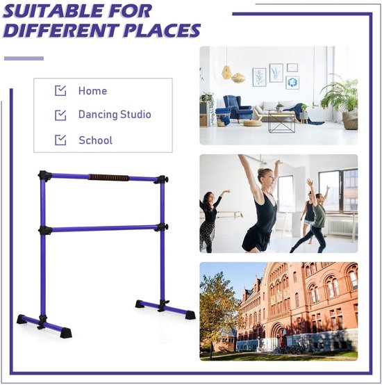 Coast Rekstok In Hoogte Verstelbaar - Dubbele Stang - 120 cm - Paars | bol