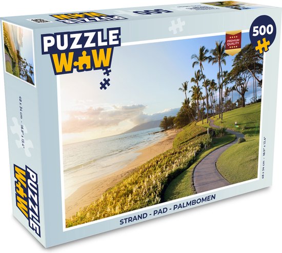 Puzzel Strand - Pad - Palmbomen - Legpuzzel - Puzzel 500 stukjes | bol