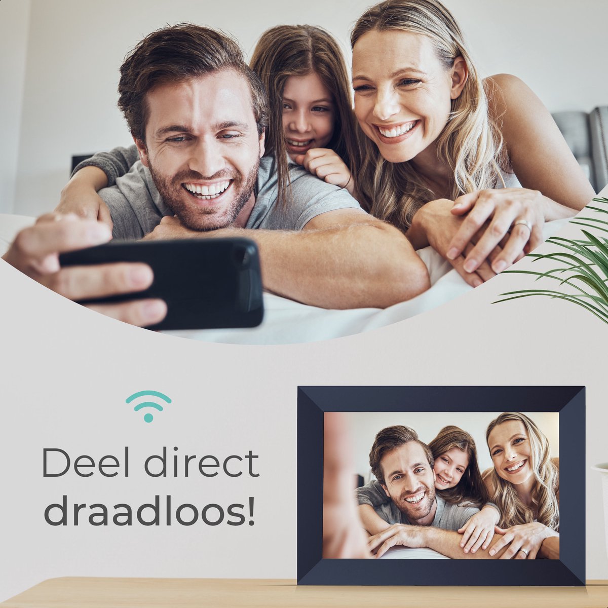 Skoov Digitale Fotolijst - 10.1 inch HD - Met Wifi - Frameo app | bol