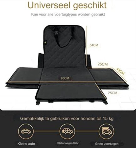 Hondenmand Auto Achterbank - Automand Hond voor Kleine en Middelgrote ...