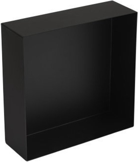 Plieger Inbox Inbouwnis - Opbouwnis - RVS - 30x30x10 cm - Matzwart | bol
