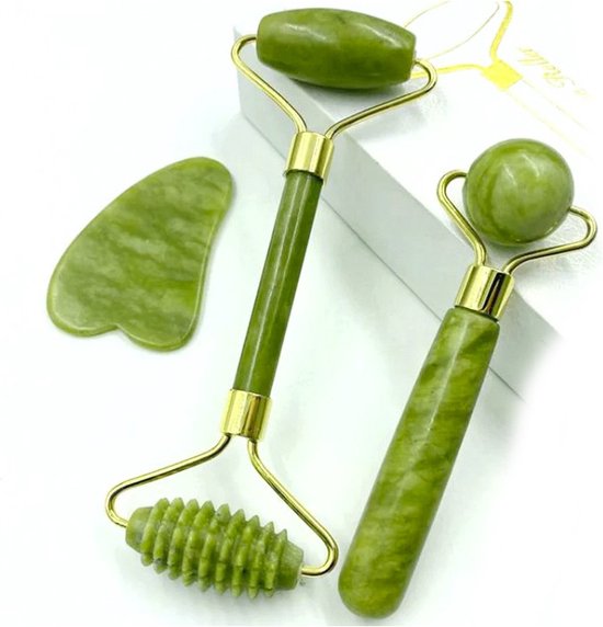 Jade Facial Massager Roller Set | bol