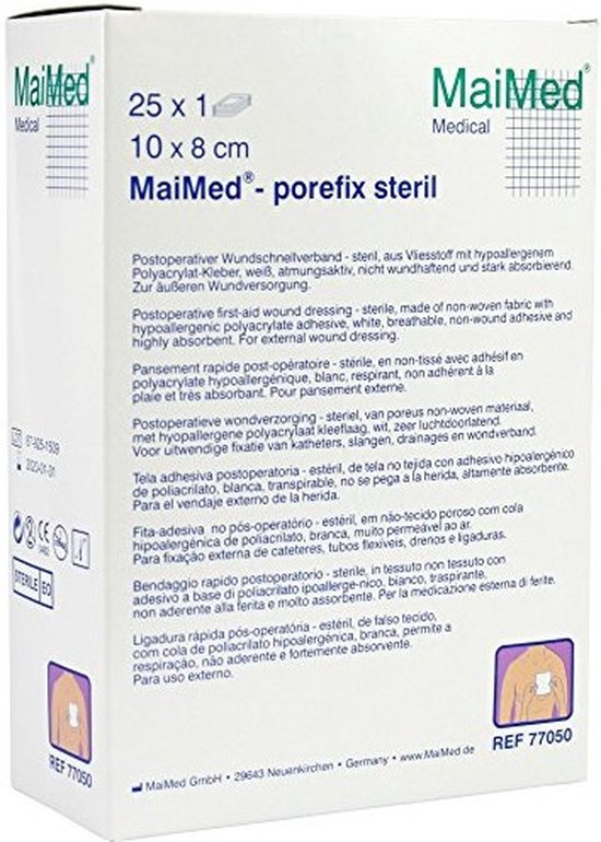 100 STUKS 10X8 CM GROOTE PLEISTERS STERIEL POREFIX EILANDPLEISTERS ...