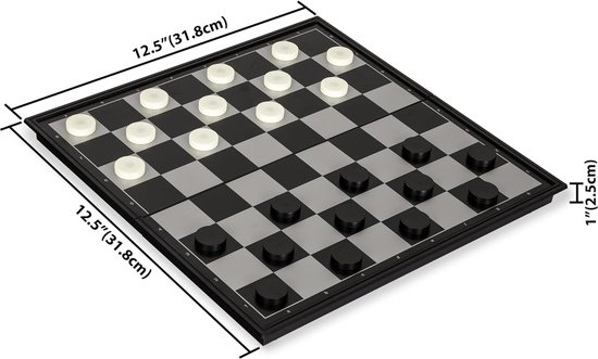 Dambord - Dambord met Damstenen - Familiespel - Damset - Schaakbord ...