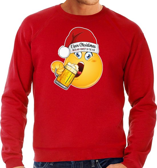 Bellatio Decorations Foute Kersttrui/sweater voor heren - bier - rood ...