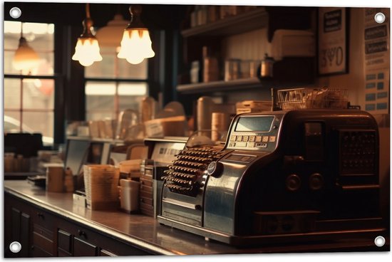 Tuinposter – Winkel - Kassa - Oud - 75x50 cm Foto op Tuinposter ...